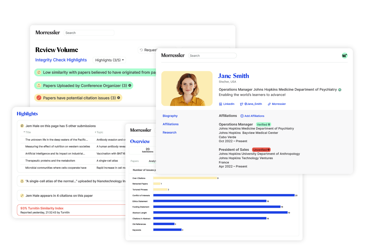 Research Integrity Manager for Efficient Peer Review | Morressier